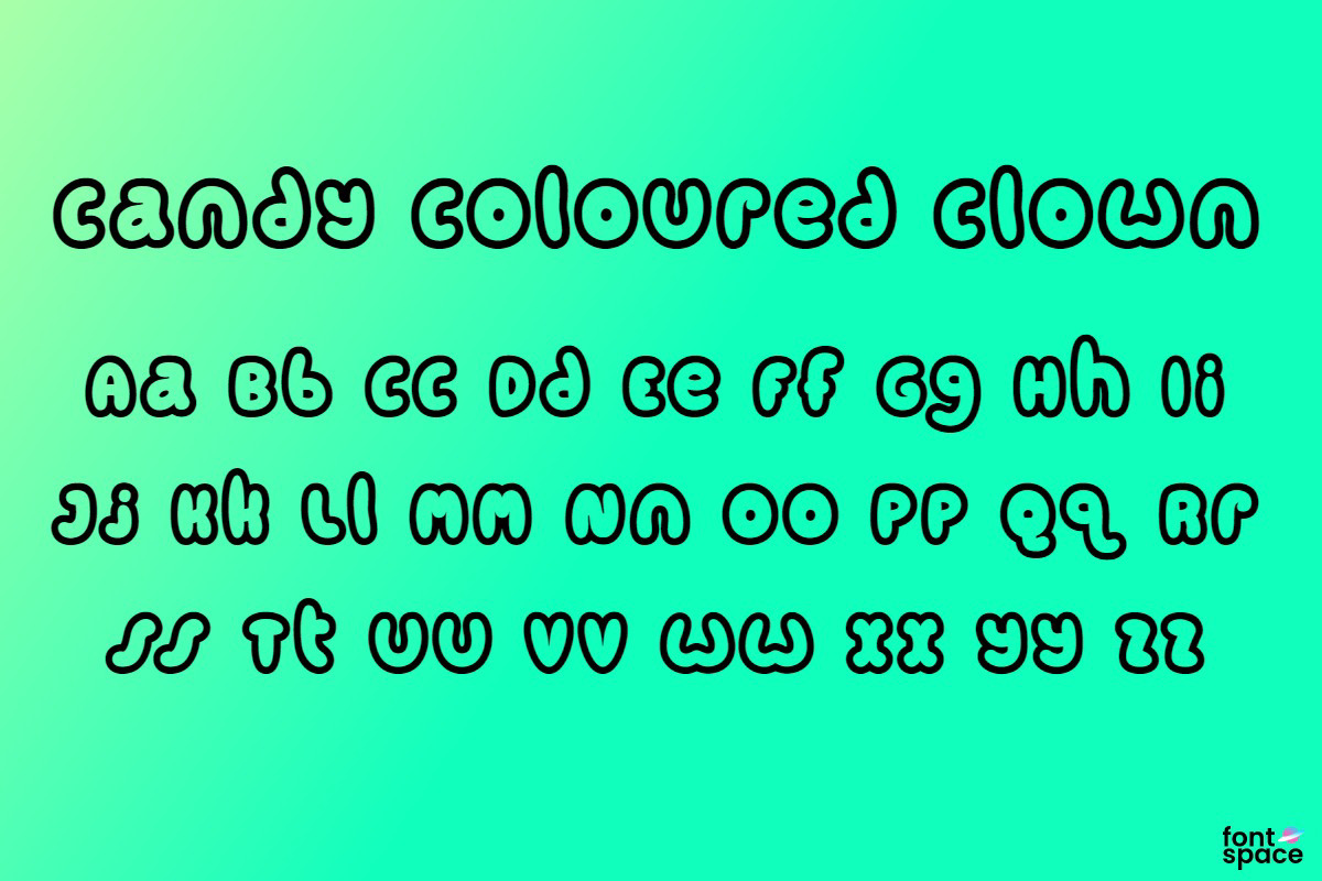 Candy coloured clown Font - Free Download