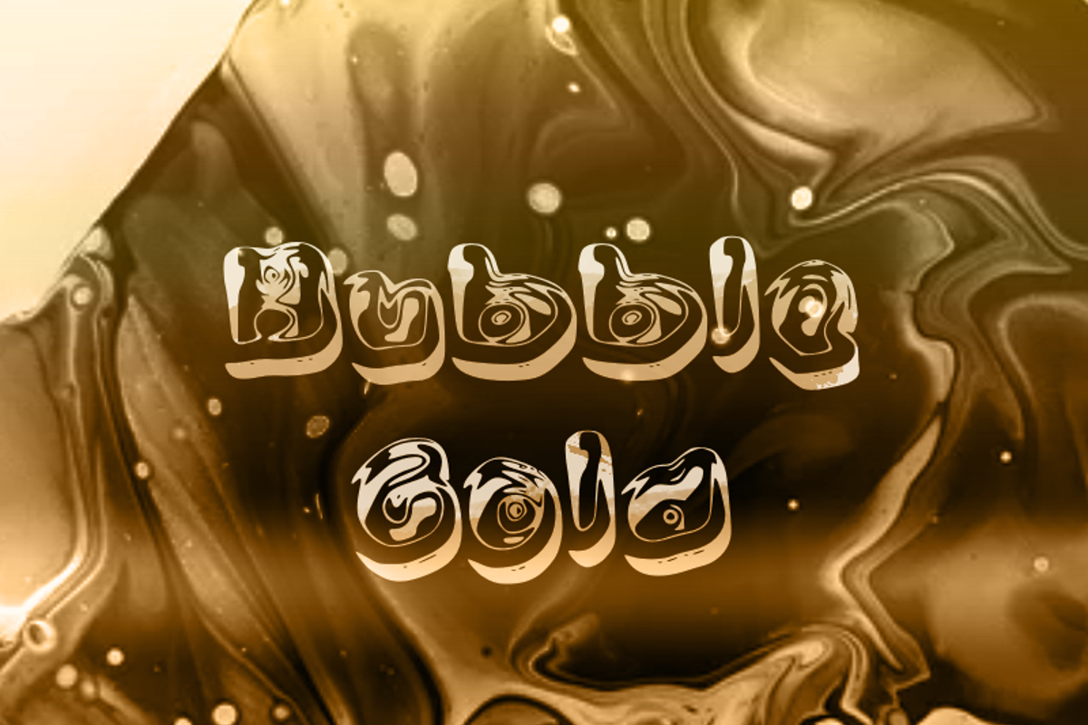 B Bubble Gold Font | wepfont | FontSpace