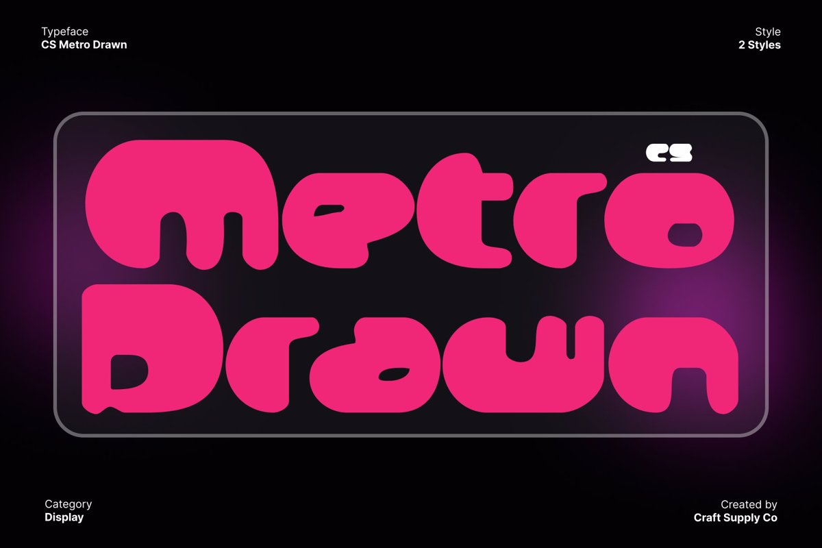 CS Metro Drawn Font - Free Download