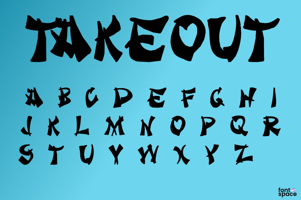 Takeout Font | Spork Thug Typography | FontSpace