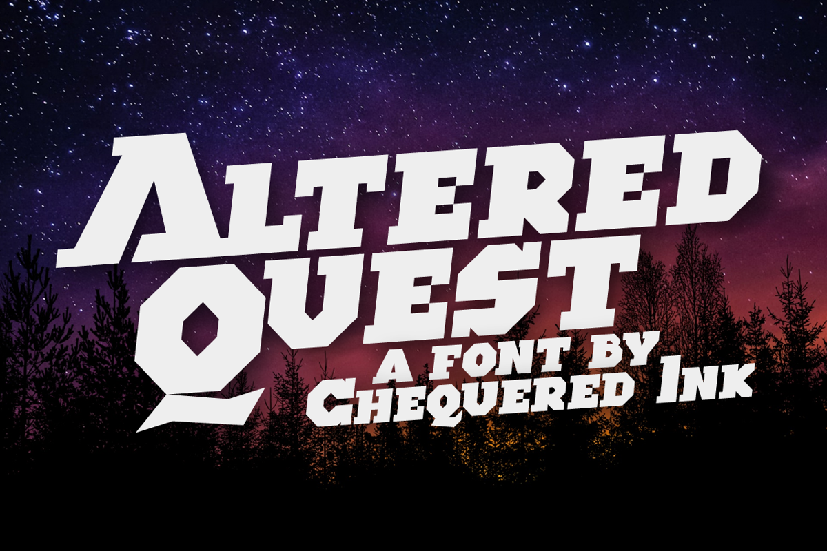 Altered Quest Font | Chequered Ink | FontSpace