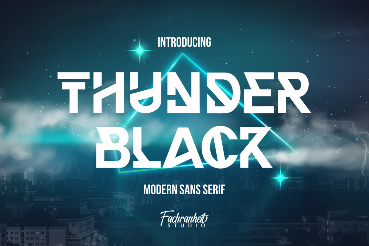 THUNDERBLACK Font | fachranheit std | FontSpace
