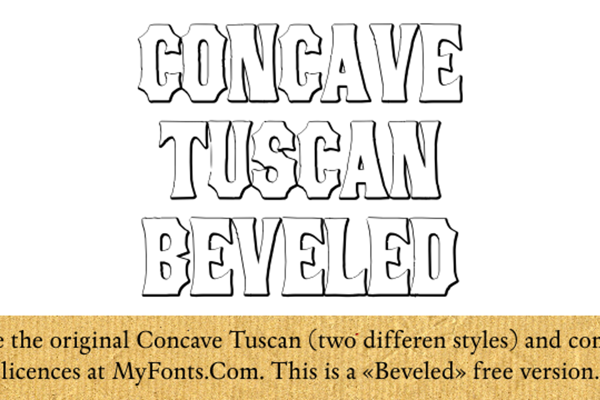 ConcaveTuscan Beveled Font - Free Download