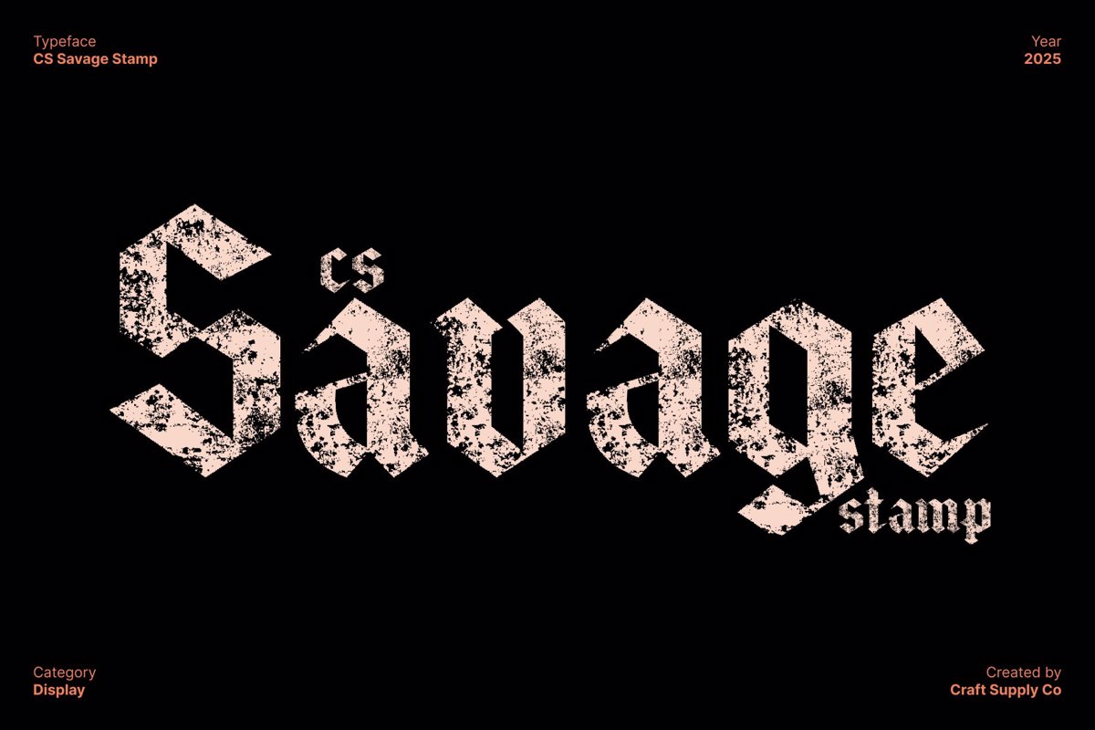 CS Savage Stamp Font - Free Download