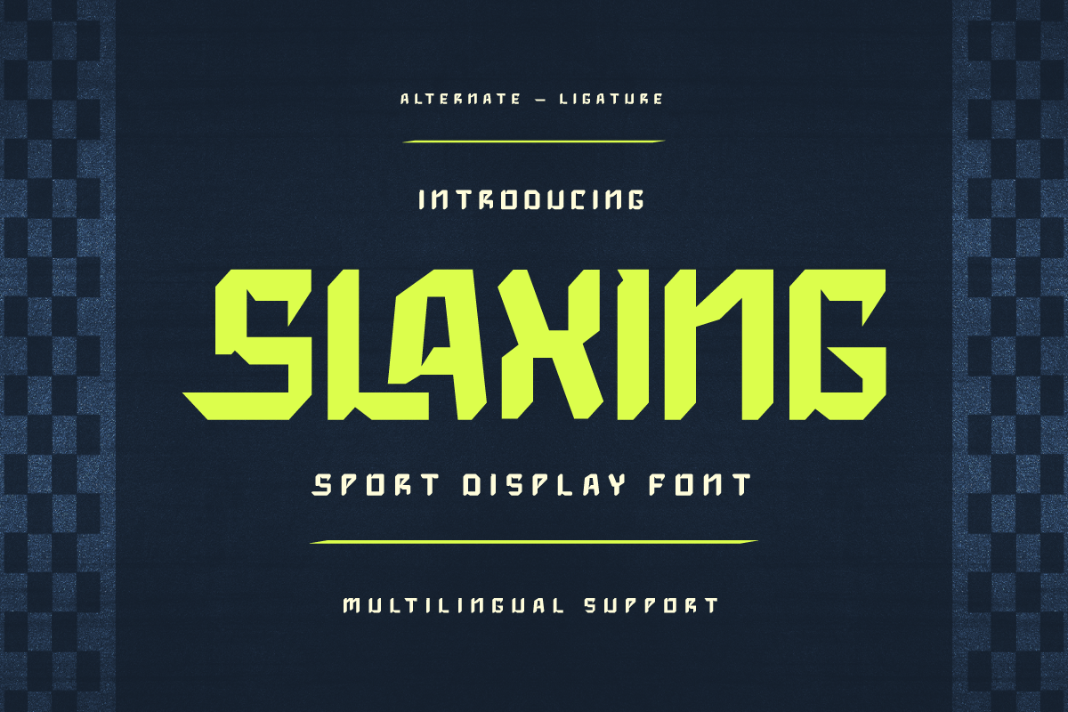 SLAXING Trial Font | twinletter | FontSpace
