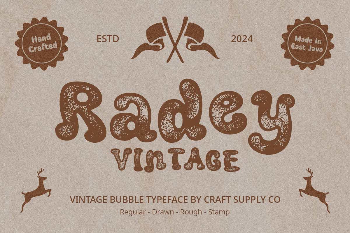 Radey Vintage Stamp Font | craftsupplyco | FontSpace