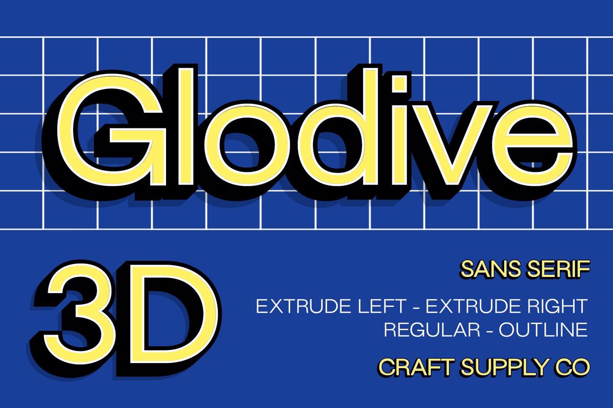 CS Glodive 3D Font - Free Download