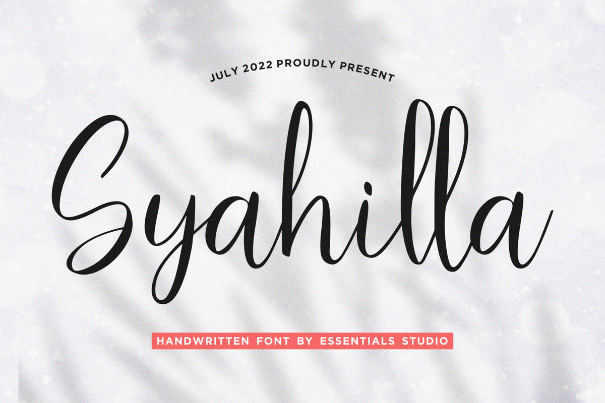 Syahilla Font | Essentials Studio | FontSpace
