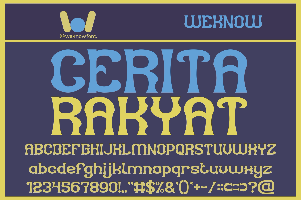 Cerita Rakyat Font | weknow | FontSpace