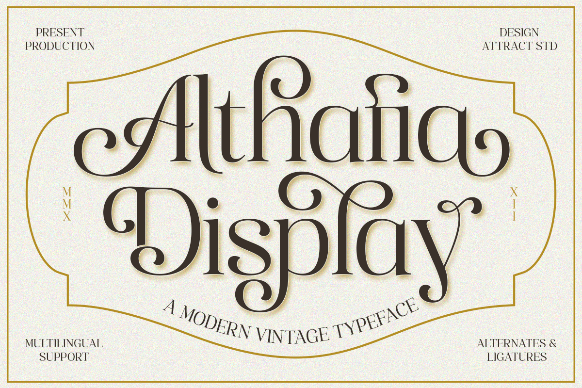 Althafia Display Font | Attract Studio | FontSpace