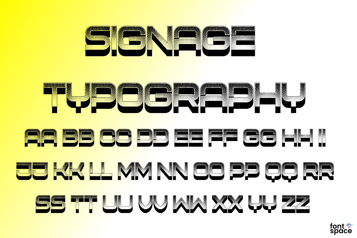 Signage Typography Font | Vladimir Nikolic | FontSpace