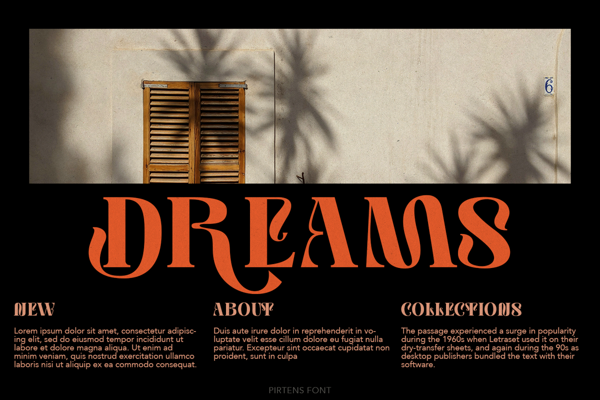 Pirtens Display Font | madeDeduk | FontSpace