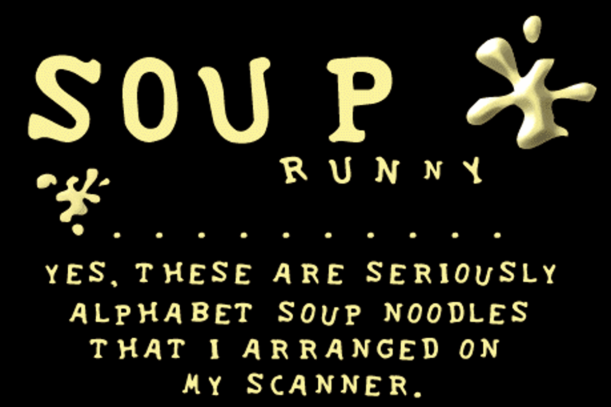 SoupRunny Font | Disturbed Type | FontSpace