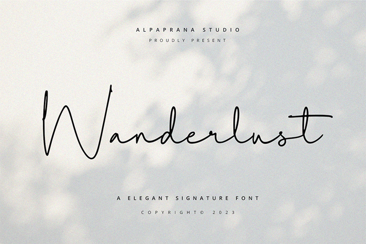 Wanderlust Font | Alpaprana | FontSpace