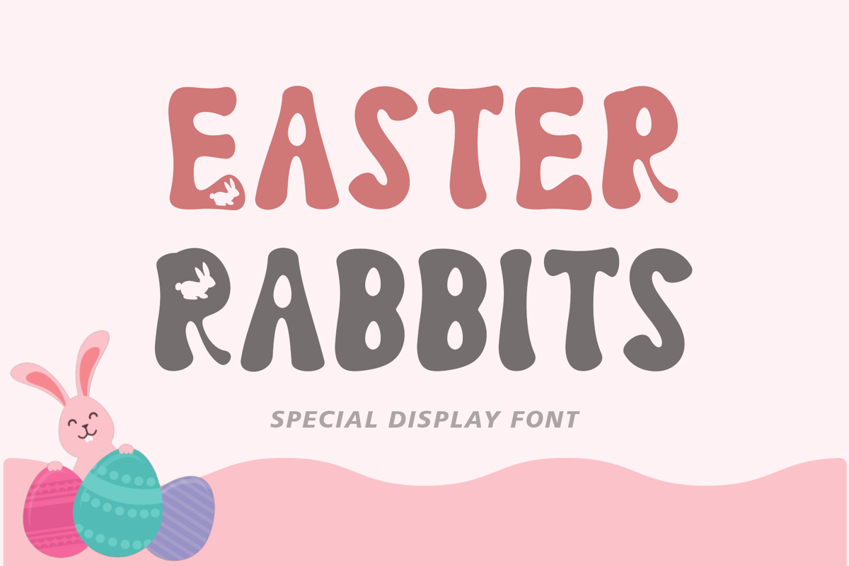 Easter Rabbits Font | Yoga Letter | FontSpace