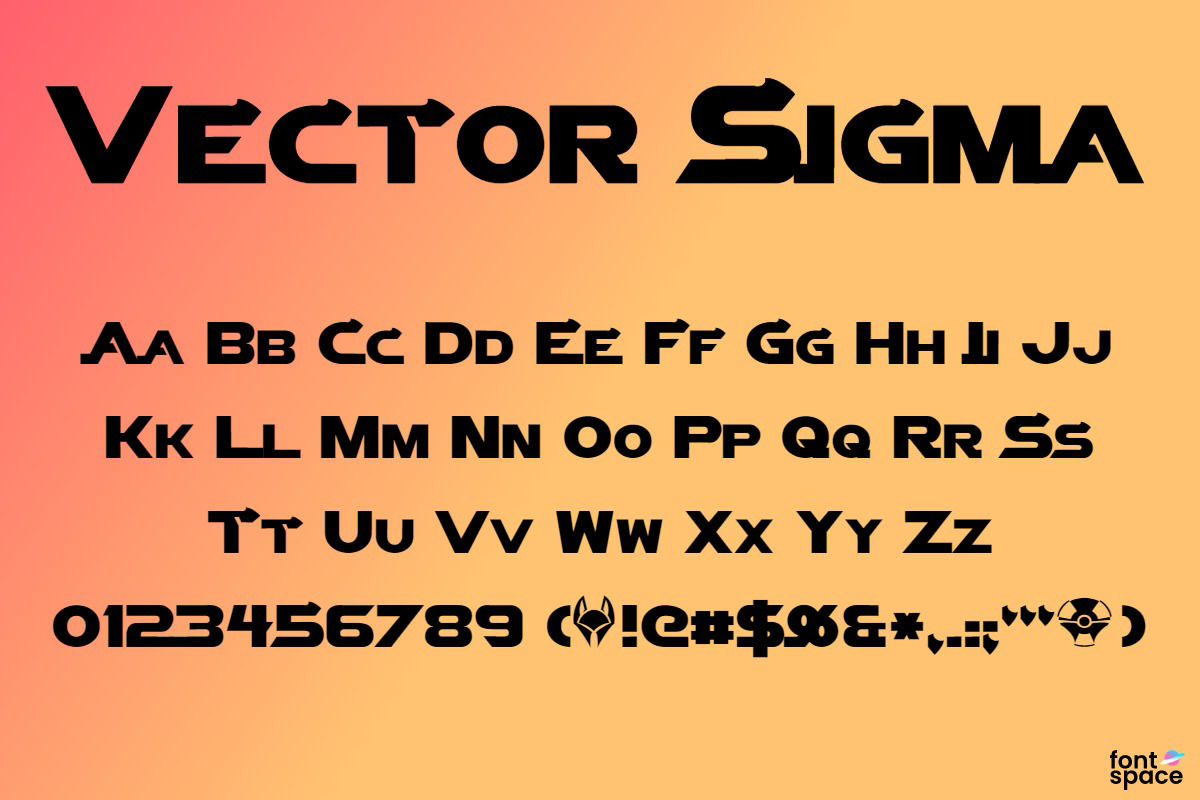 Vector Sigma Font | Pixel Sagas | FontSpace