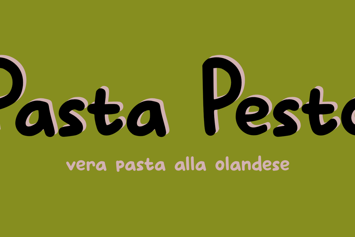 Pasta Pesto Font | Kitchen Table Type Foundry | FontSpace