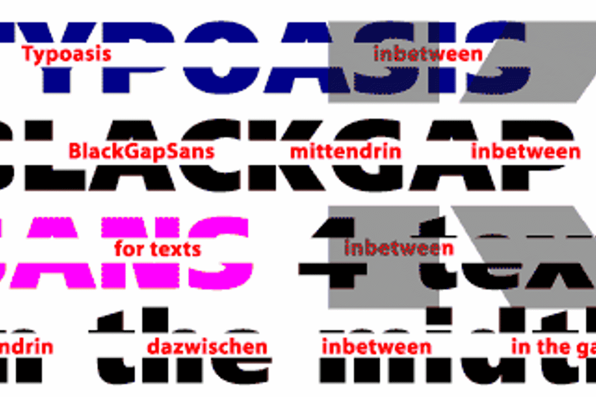 Black Gap Sans Font | Manfred Klein | FontSpace