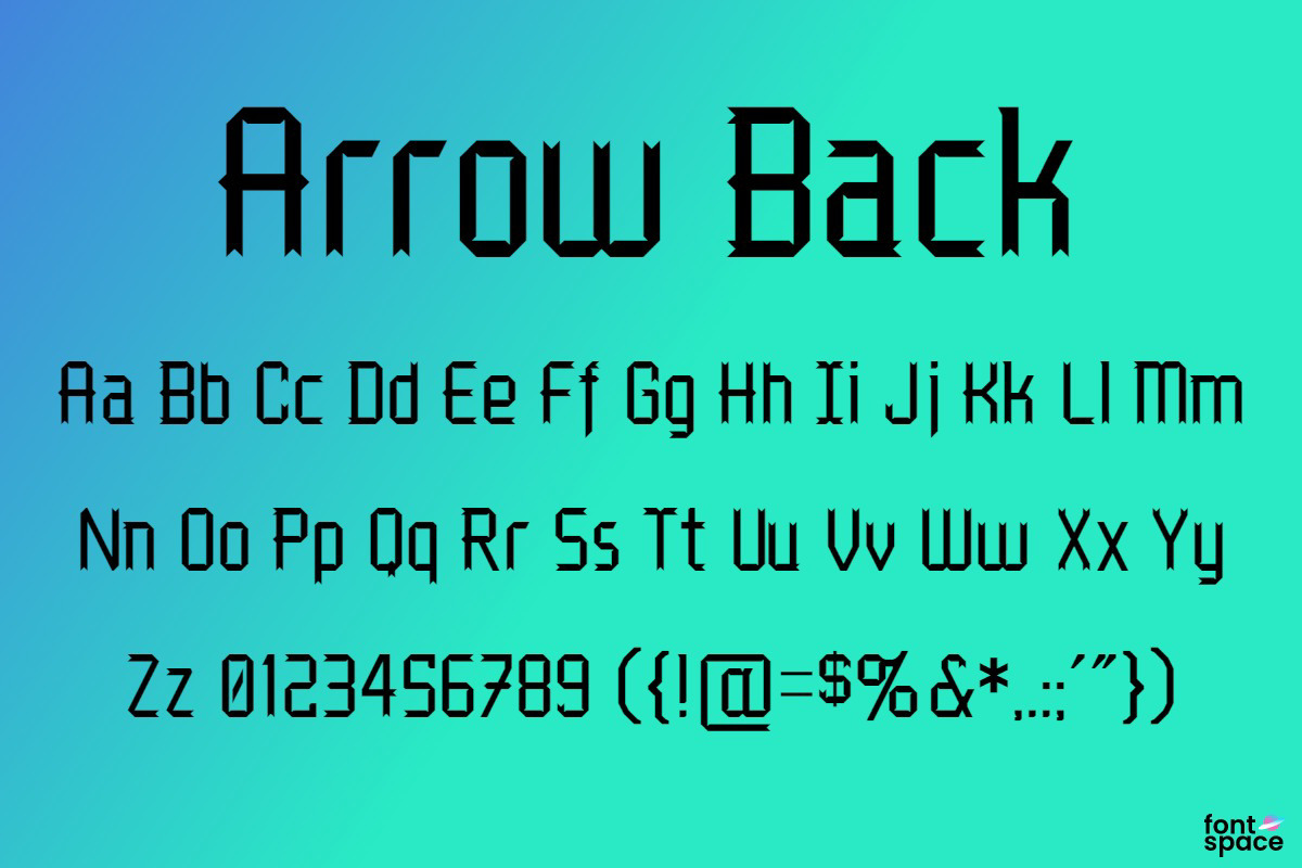 Arrow Back Font - Free Download