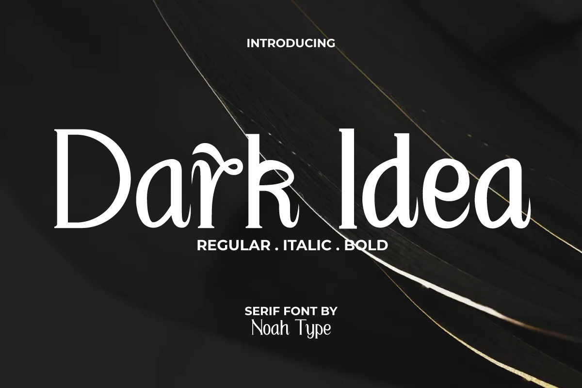 Dark Idea Font | noahtype | FontSpace