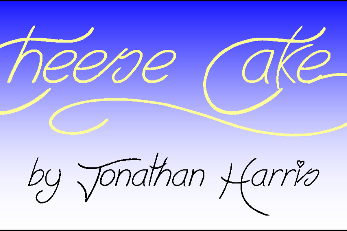 Cheese Cake Font | Jonathan S. Harris | FontSpace