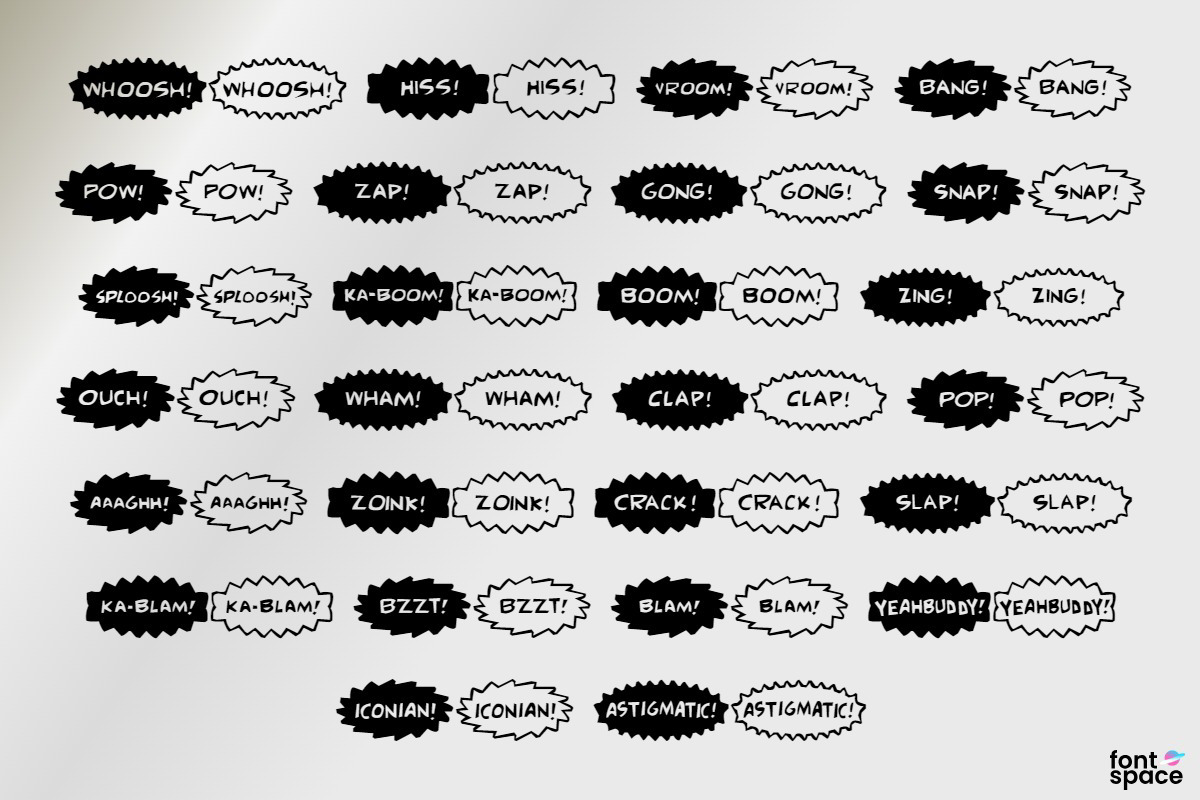 Comic FX Font | Iconian Fonts | FontSpace