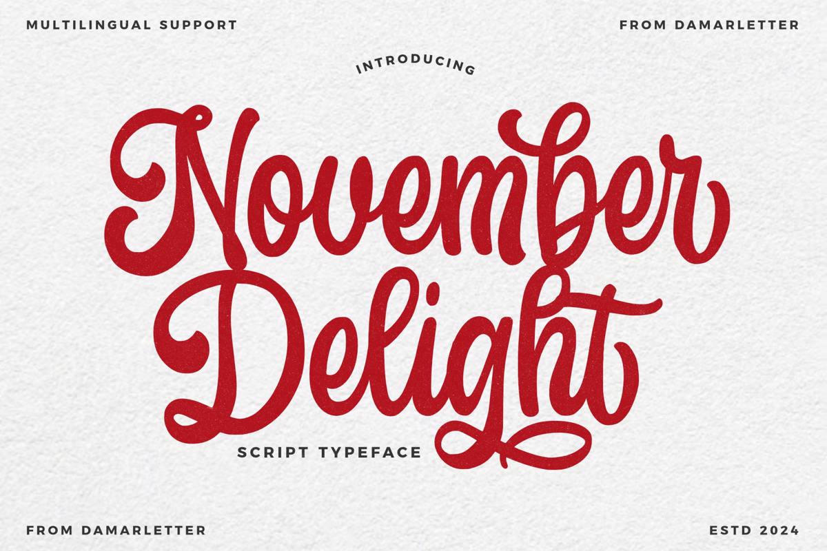 November Delight Font | Damarletter | FontSpace