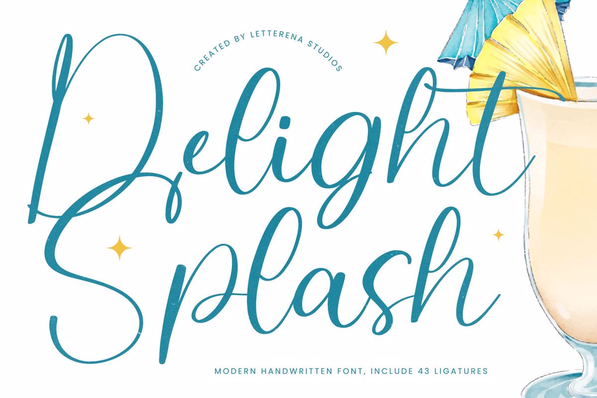 Delight Splash VERSION Font | Letterena Studios | FontSpace