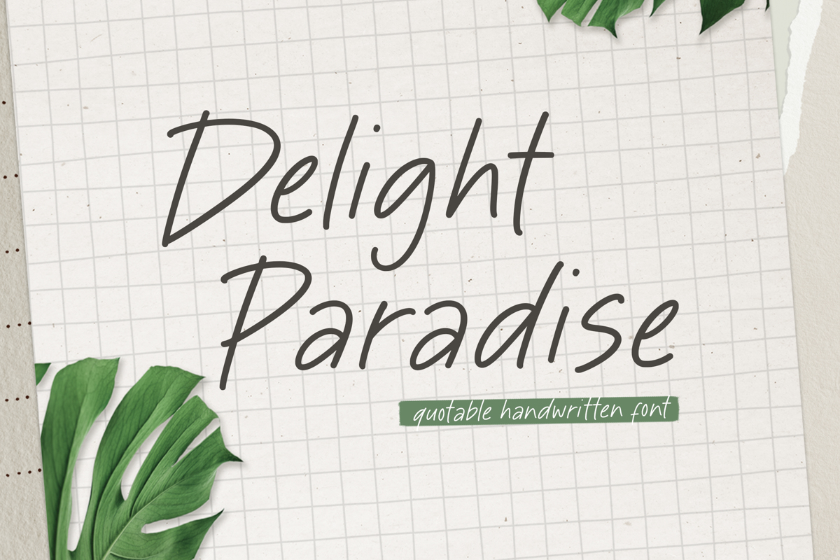 Delight Paradise Font | Timur type | FontSpace