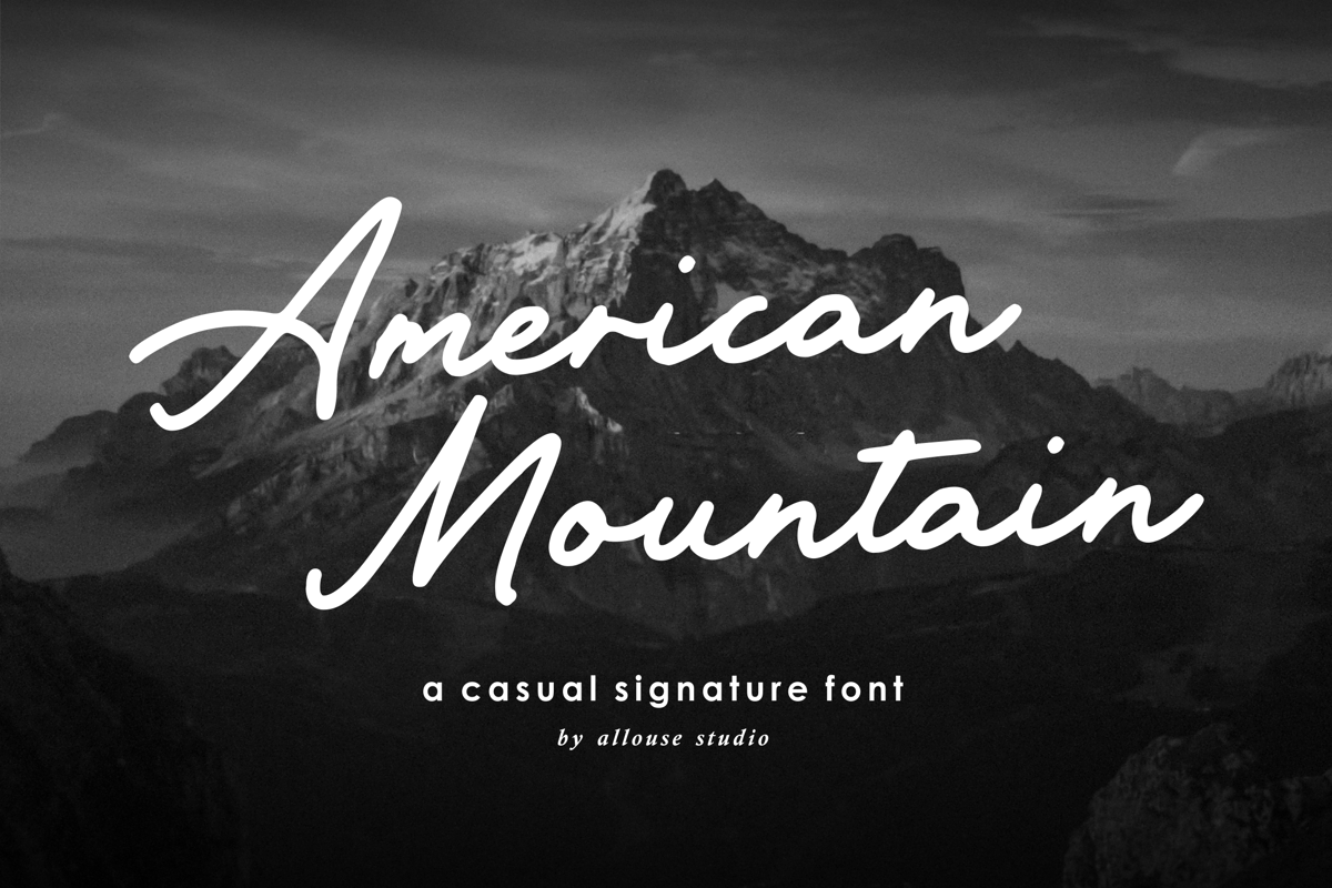American Mountain Font | Allouse.Studio | FontSpace