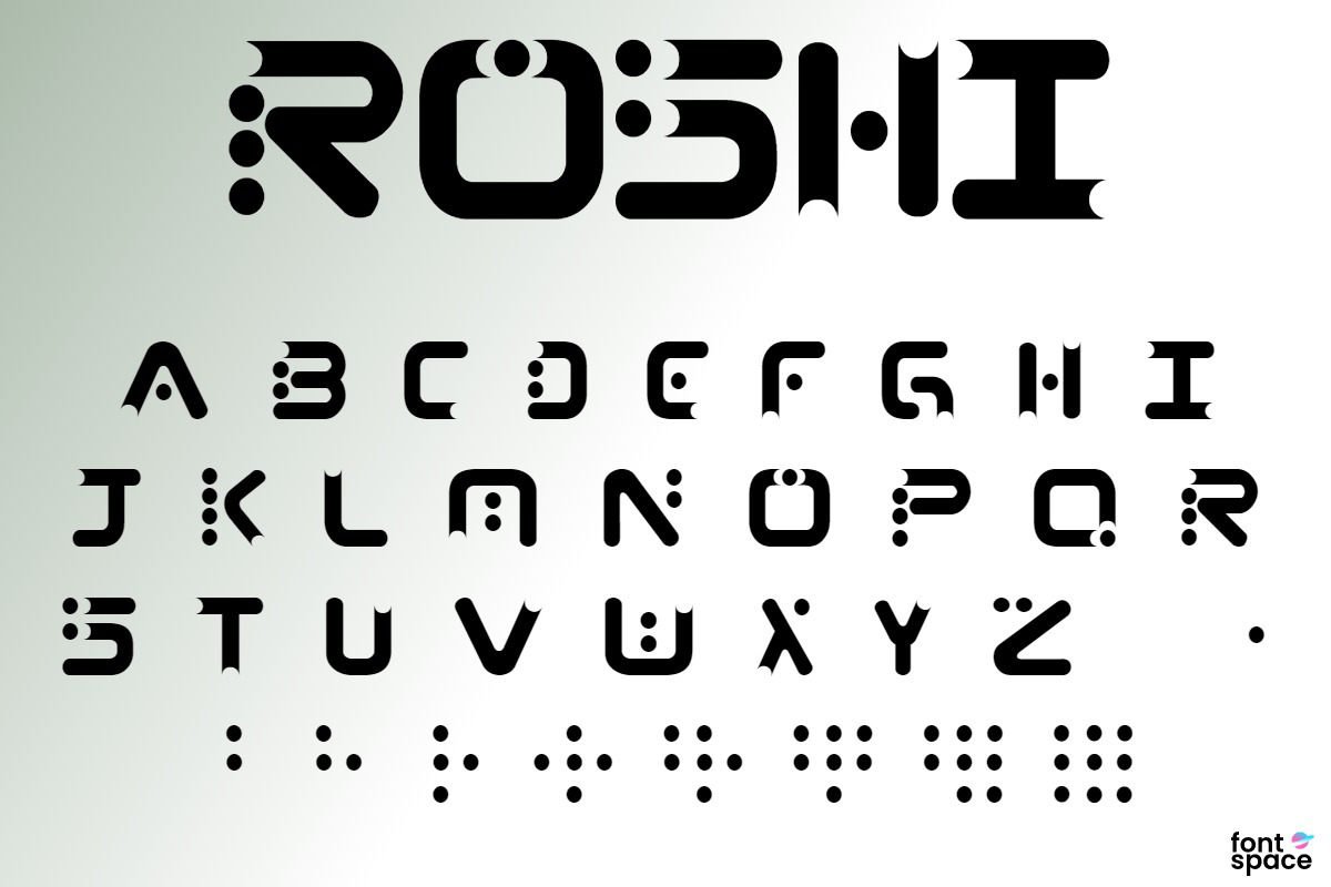 13 Roshi Font | Zane Townsend | FontSpace