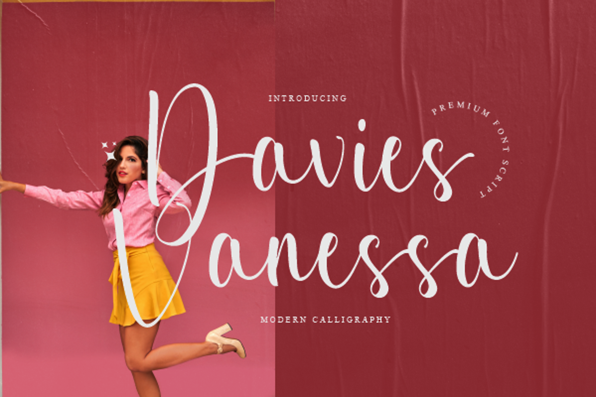 Davies Vanessa Font | Fiqiart | FontSpace