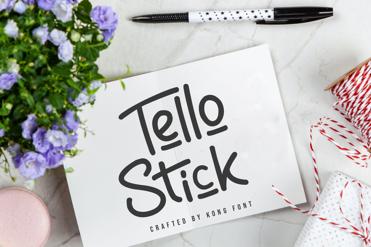 Tello Stick Font | Fontkong | FontSpace