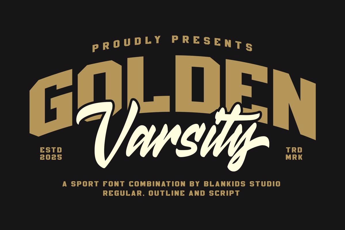 Golden Varsity Font | Blankids | FontSpace