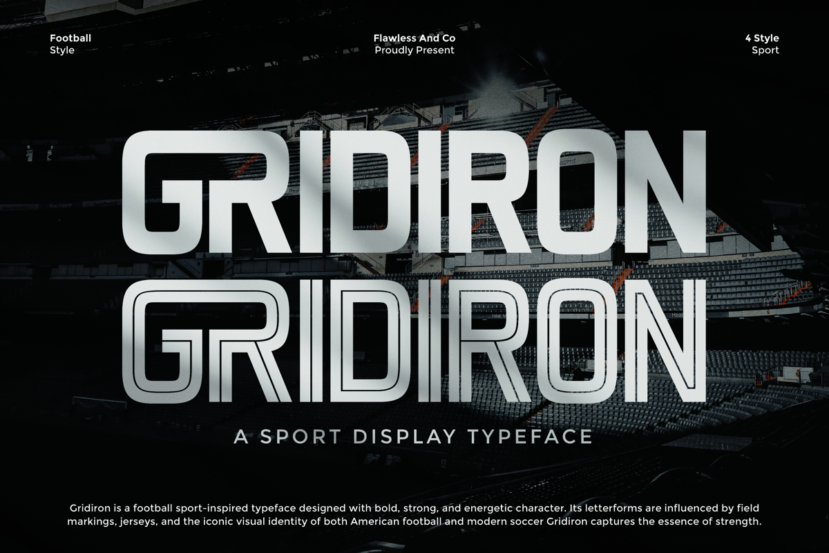 GRIDIRON Font | FlawlessAndCo | FontSpace