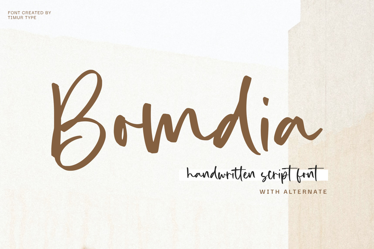 Bomdia Font | Timur type | FontSpace