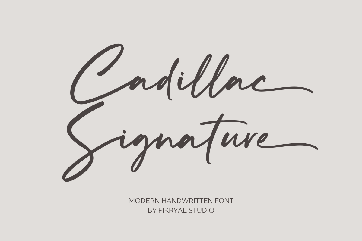 Cadillac Signature Font | fikryalstudio | FontSpace
