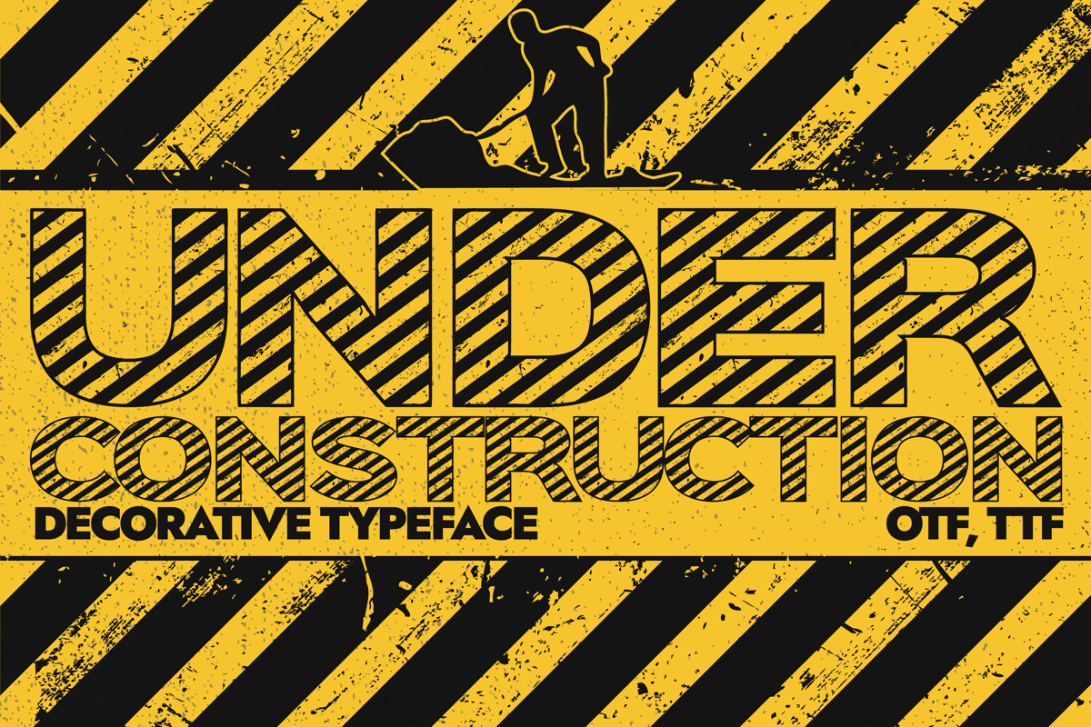 Under construction Font - Free Download