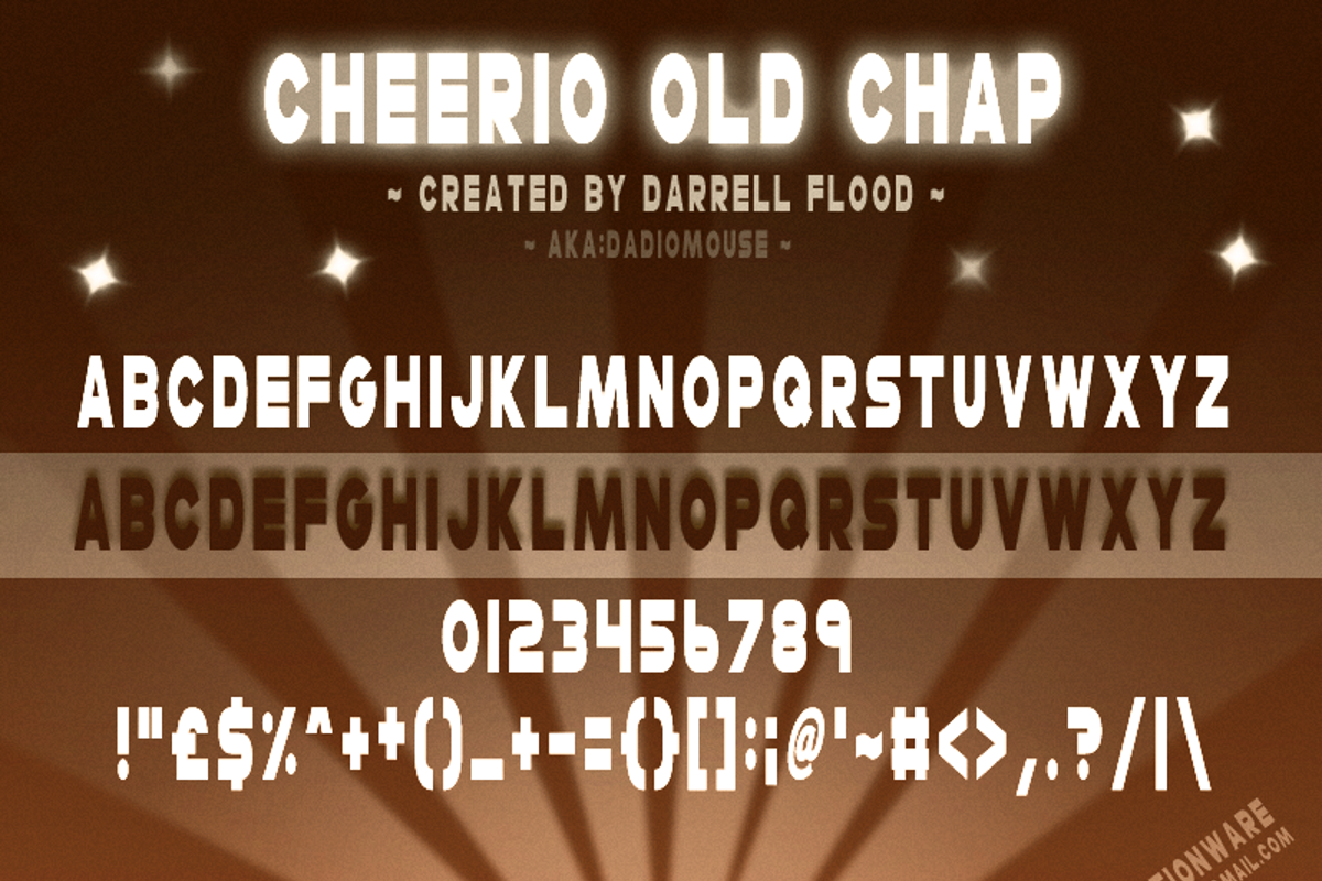Cheerio Old Chap Font | HAWTPIXEL - Darrell Flood | FontSpace