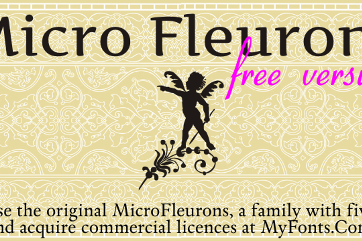 Micro Fleurons Font | Intellecta Design | FontSpace