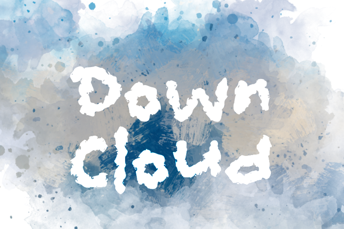 D Down Cloud Font | wepfont | FontSpace