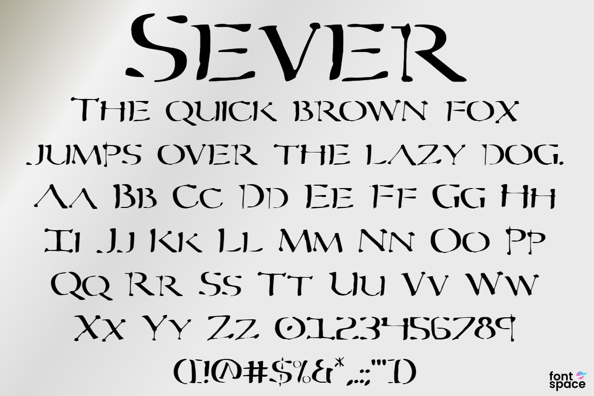 Sever Font | Iconian Fonts | FontSpace