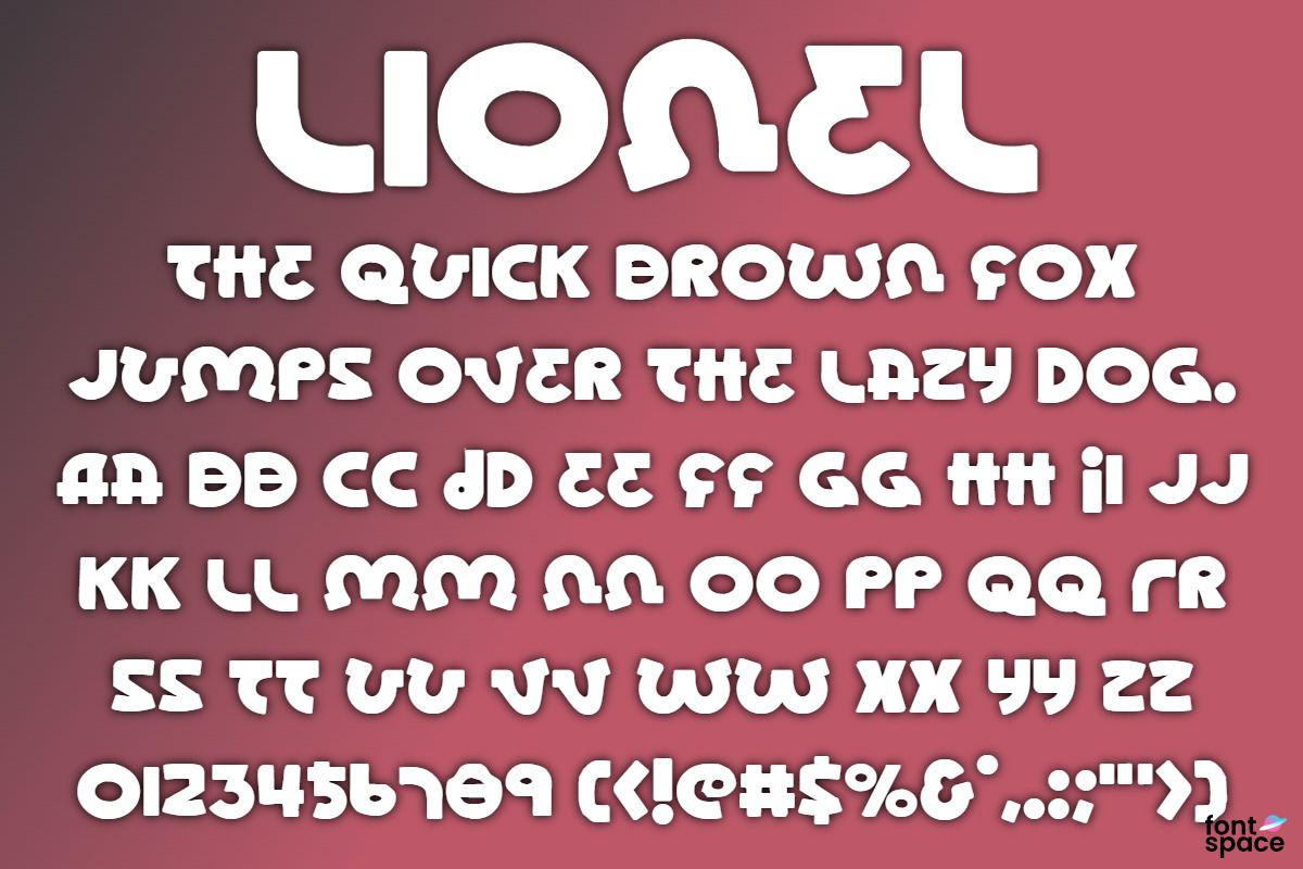 Lionel Font | Iconian Fonts | FontSpace