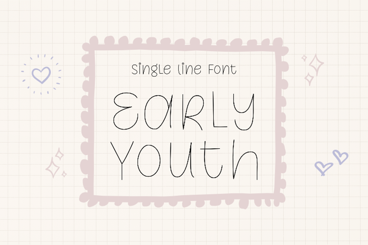 Early Youth Single Line Font | Single Line Studio | FontSpace Early Youth Single Line Font | Single Line Studio | FontSpace
