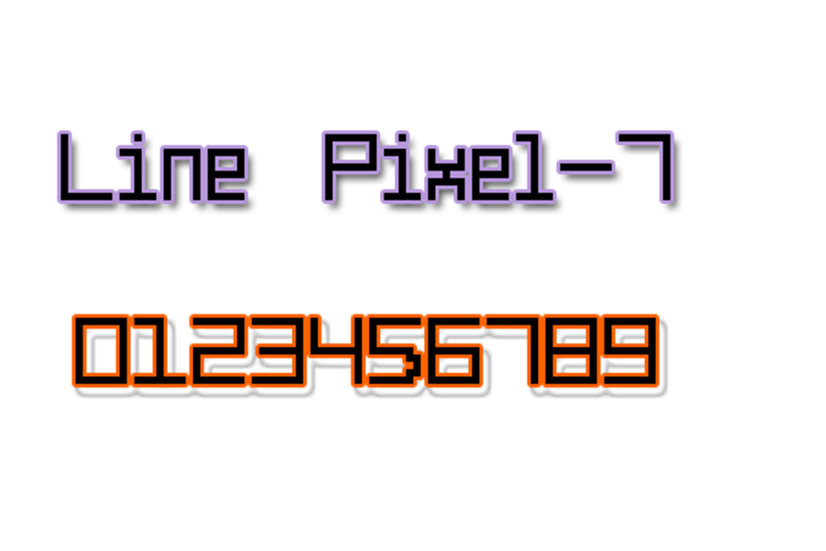 Line Pixel-7 Font | Style-7 | FontSpace