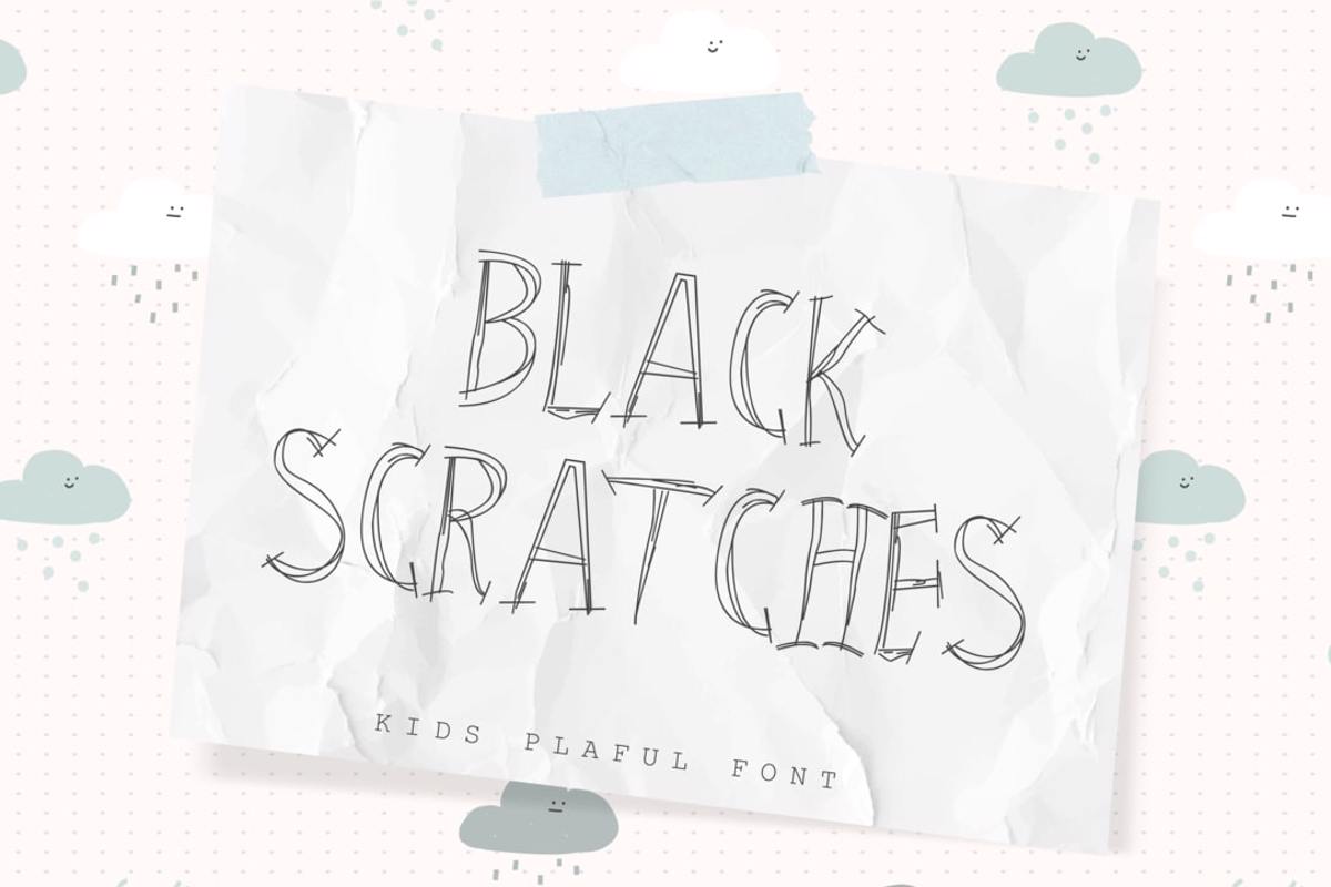 Black Scratches Font | Nomlimofont | FontSpace