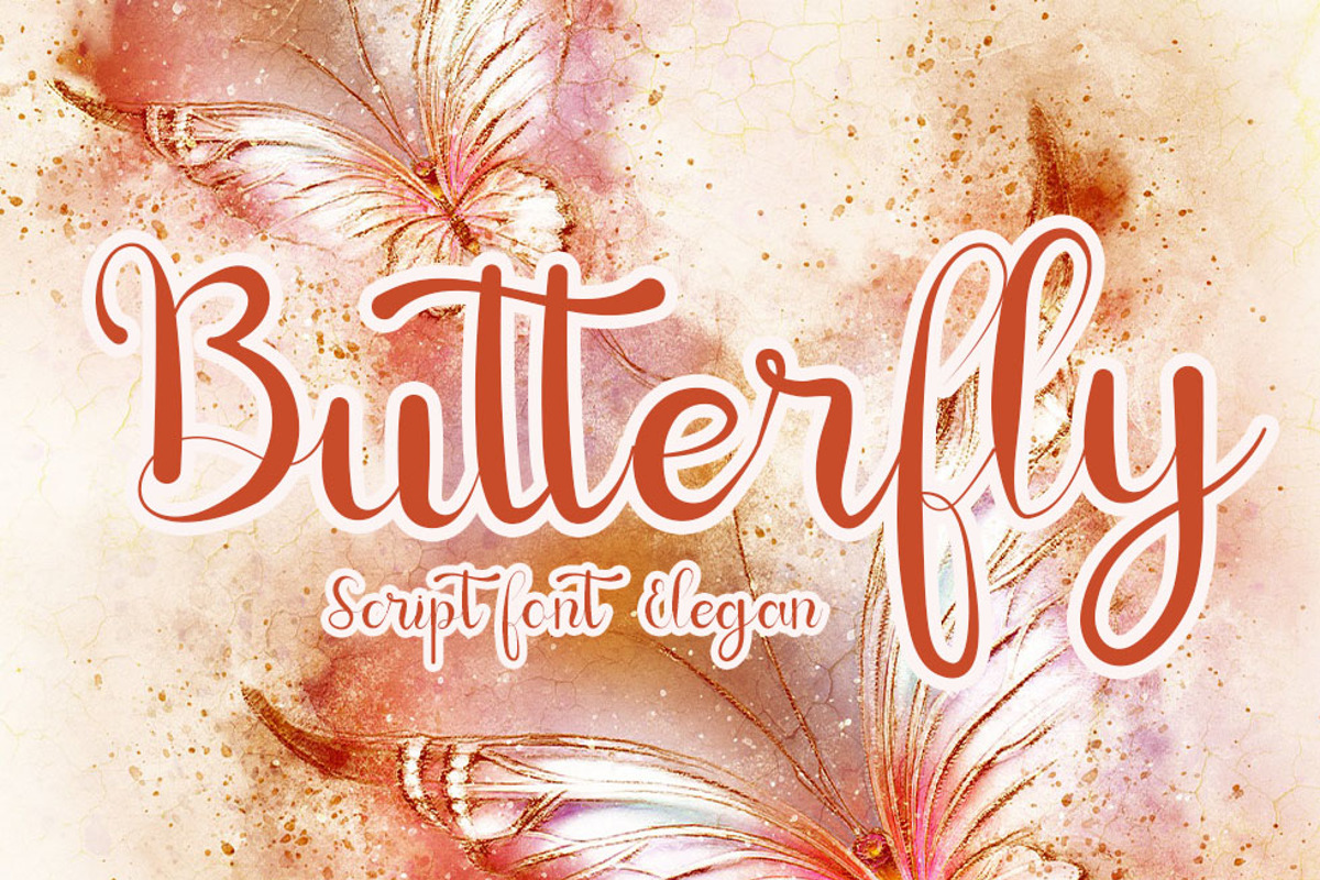 Butterfly Font | rony-studio | FontSpace