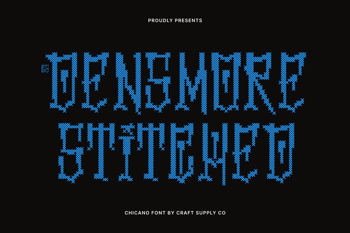 CS Densmore Stitched Font - Free Download