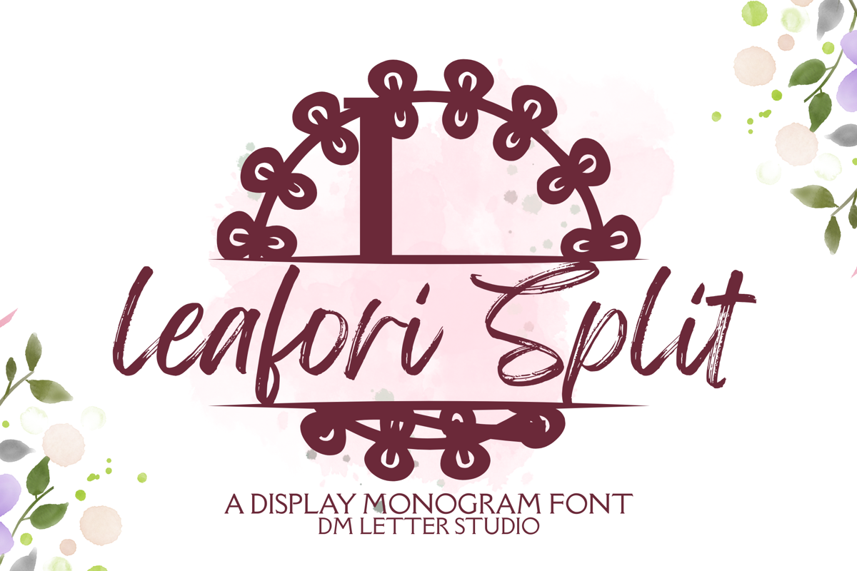 Leafori Split Monogram Font - Free Download