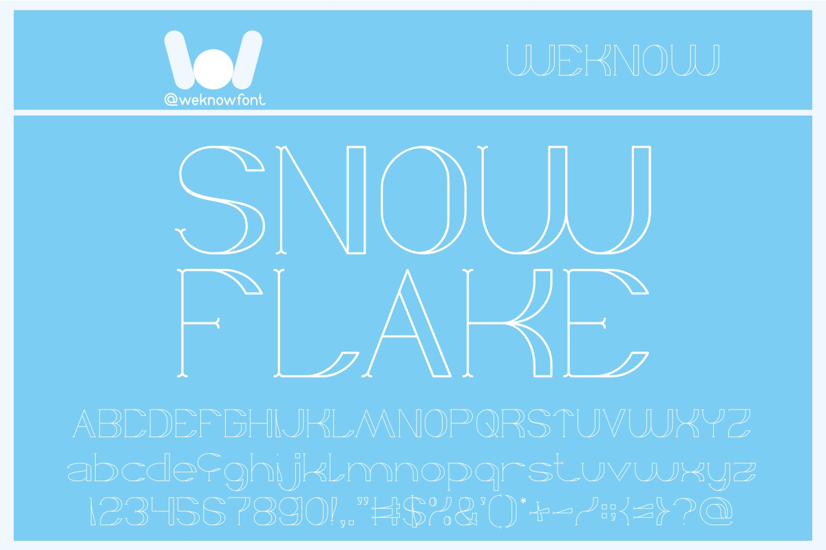 SNOW FLAKE Font - Free Download